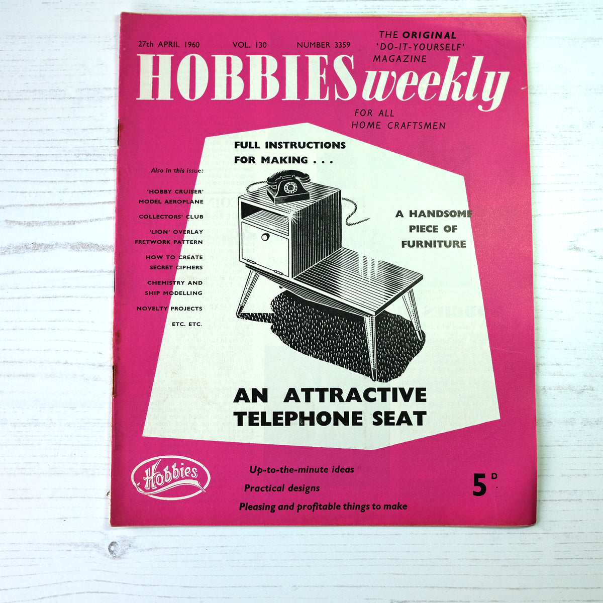 1960 vintage Hobbies Weekly magazines. Craft/diy projects with templat ...